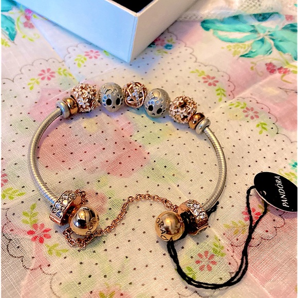 Pandora | Jewelry | Authentic Pandora 9258k Rosegold Open Cuff ...